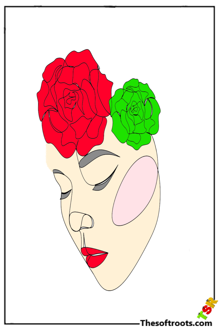 How to Draw Flower face drawing